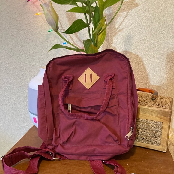 Bags | Cute Maroon Mini Backpack | Poshmark